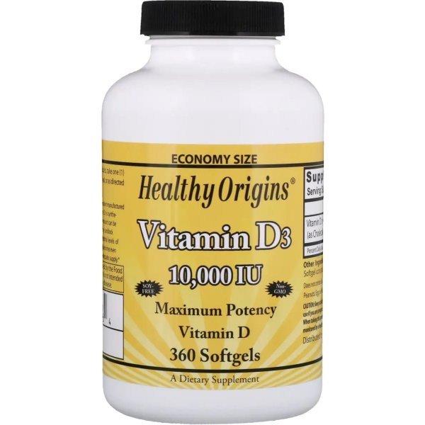 Витамин D3 Healthy Origins 10000 МЕ 360 желатиновых капсул (HOG-15356) купить | ELMIR - цена ...