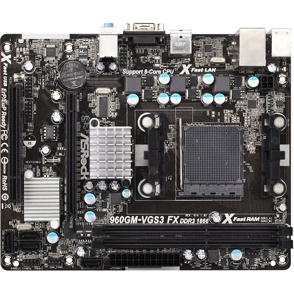 Материнская плата ASRock 960GM-VGS3 FX s-AM3 760G купить | Elmir - цена ...