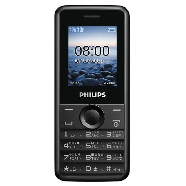 Мобильный телефон Philips Xenium E103 Dual Sim Black купить | ELMIR - цена, отзывы, характеристики