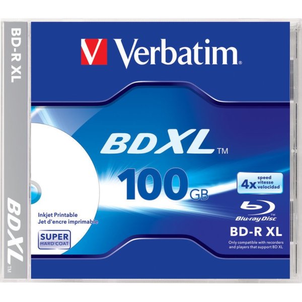 BD-R XL Verbatim 100Gb 4x Jewel Case 1pcs (43790) купить | ELMIR - цена, отзывы, характеристики