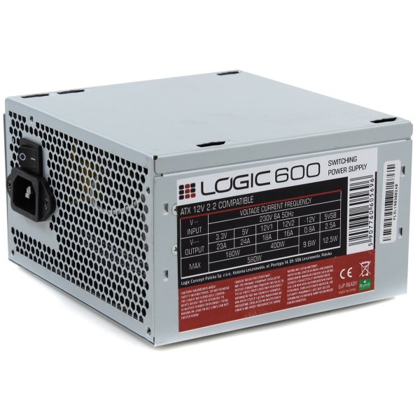 Блок питания 600W Logic Concept Logic 600 (ZAS-LOGI-LC-600-ATX-PFC ...